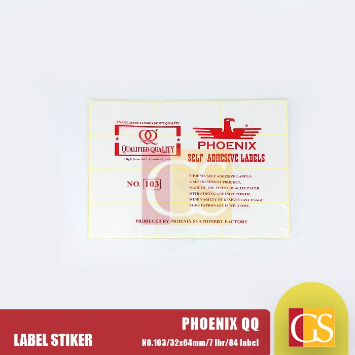 Jual Stiker Label / Label Harga / Nama Undangan Phoenix QQ 103 32x64mm ...