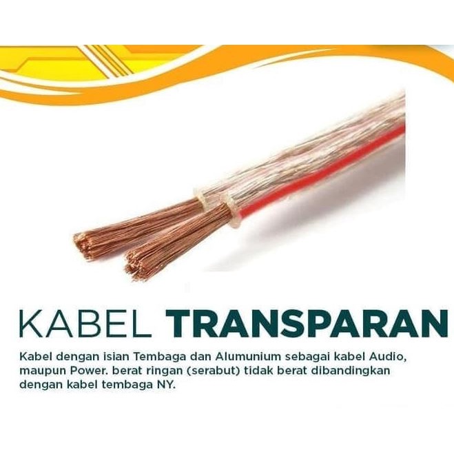 Jual Kabel Listrik Transparan 2x30 Per Meter Meteran | Shopee Indonesia