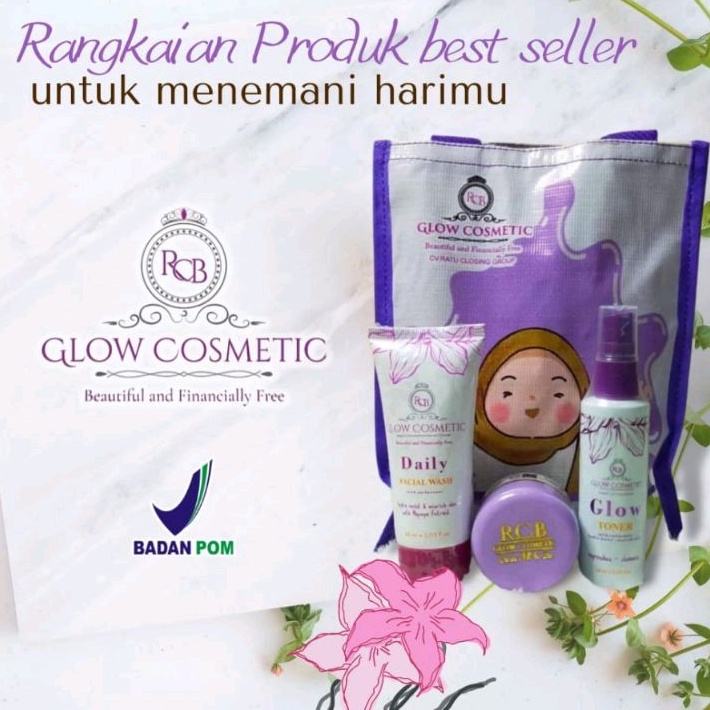 Jual PAKET RCB GLOW COSMETIC GLOWING/PAKET LENGKAP RCB SKINCARE/CREAM ...