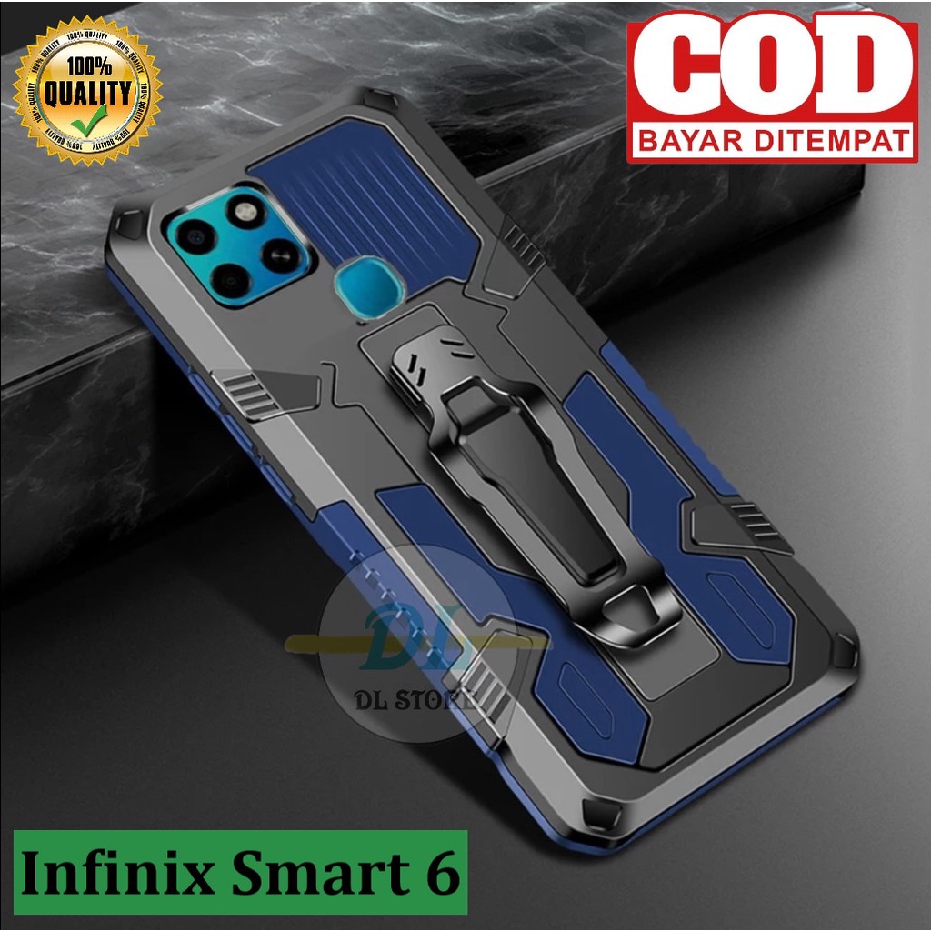 Jual CASING UNTUK INFINIX SMART 6 CASE STANDING BACK KLIP HARD CASE ...