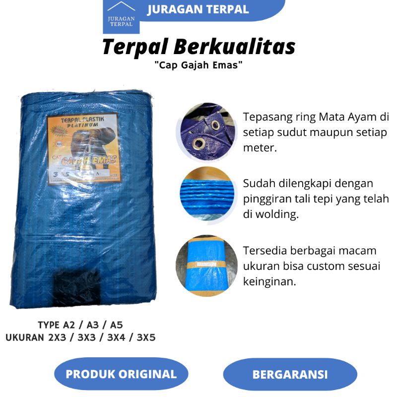 Jual Terpal Plastik A2 / A3 / A5 (ukuran 2x3, 3x3, 3x4, 3x5) | Shopee ...