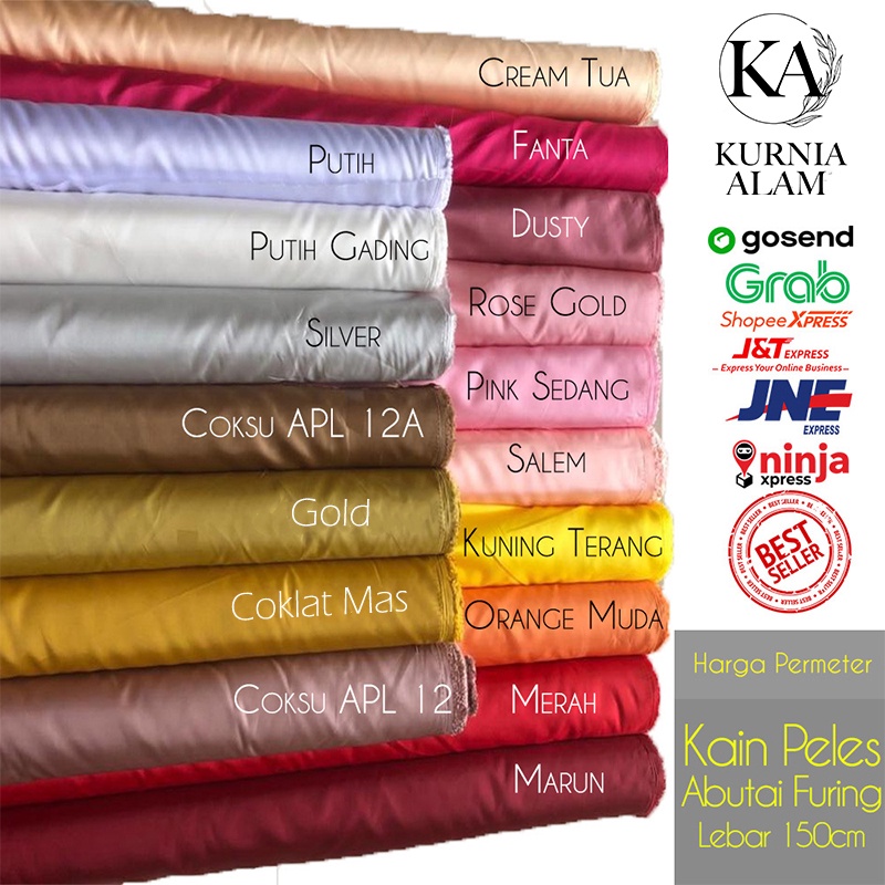 Jual Kain Peles Furing Abutai Kahatex Habute Per Meter Dekorasi ...