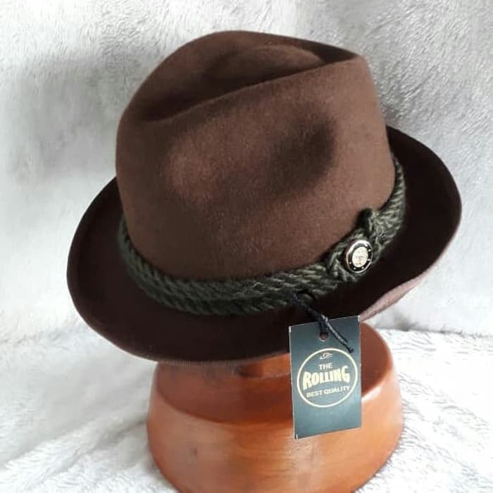 Jual Topi Laken Topi fedora brown original import berkualitas Exelant ...