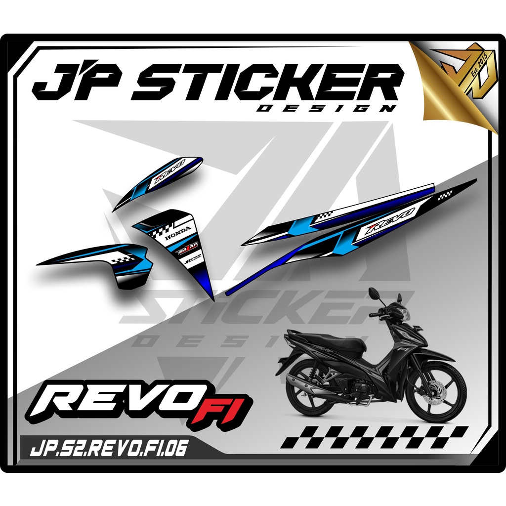 Jual REVO STICKER STRIPING REVO FI - STICKER MOTOR HONDA REVO FI NEW ...