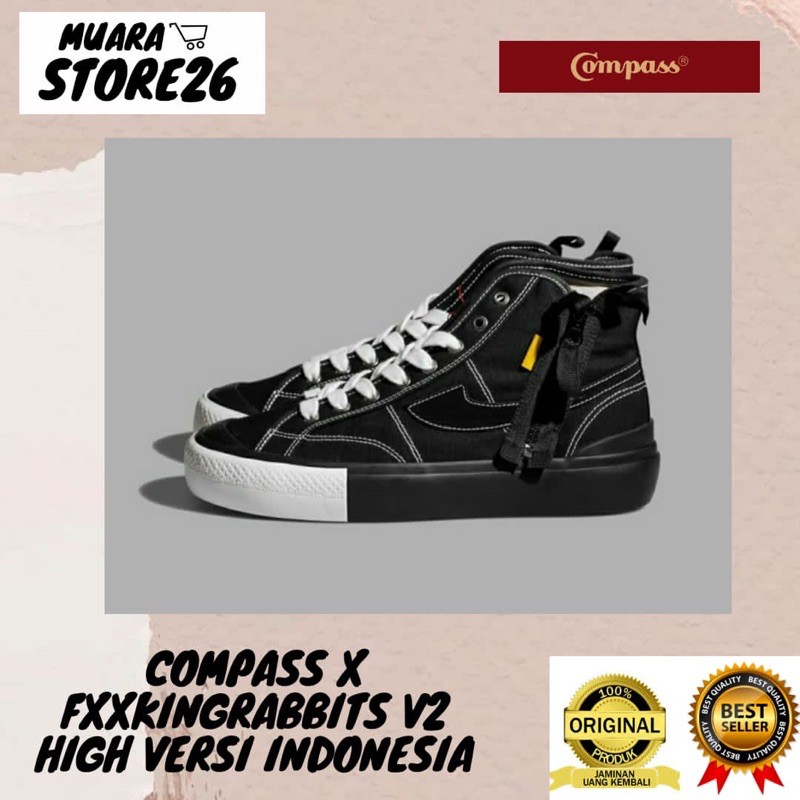 Jual Sepatu Compass X Fxxkingrabbits V2 High Versi Indonesia | Shopee ...
