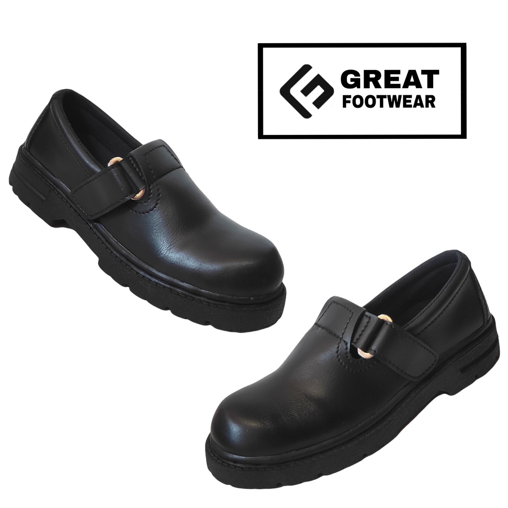 Jual Sepatu Safety Wanita Ujung Besi Sepatu Kerja Wanita Slip On Velcro ...
