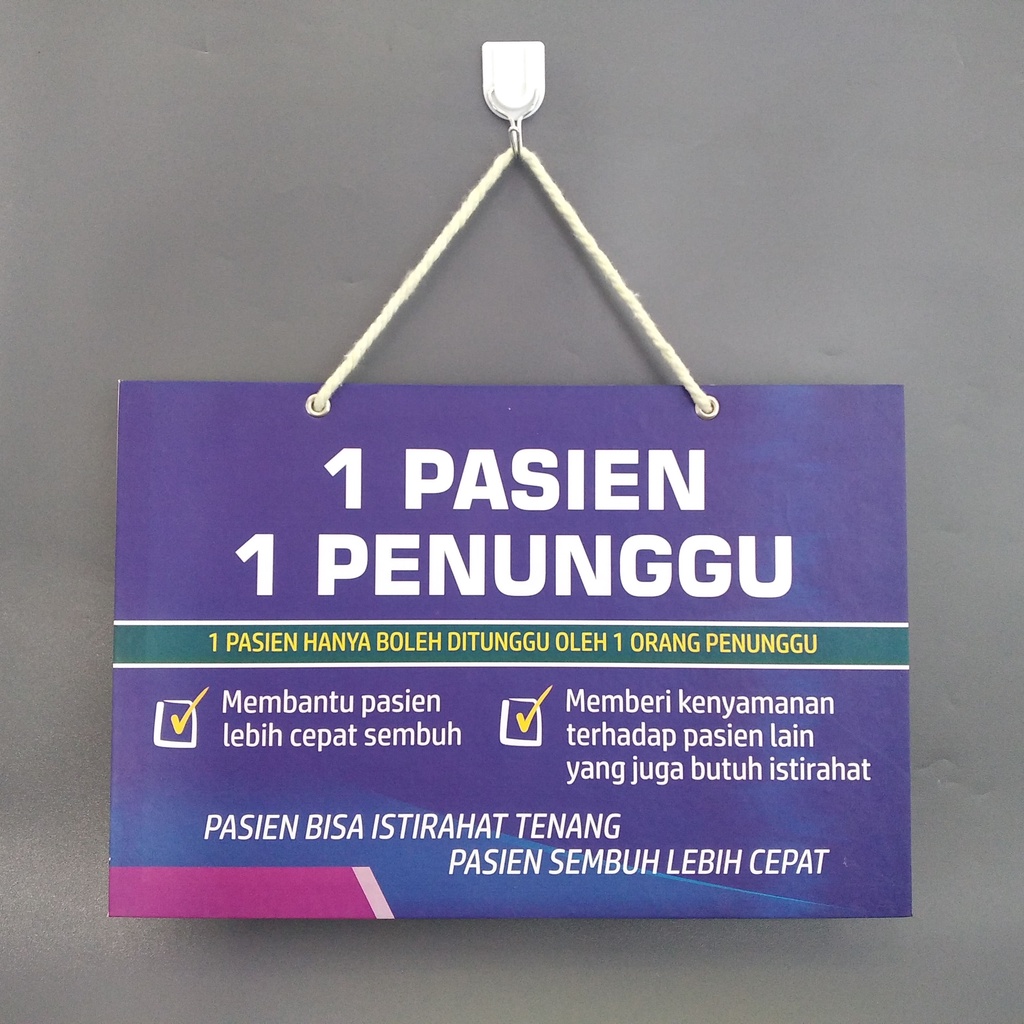 Jual Poster Gantung 1 Pasien 1 Penunggu I Hard Poster Farmasi (Gratis ...
