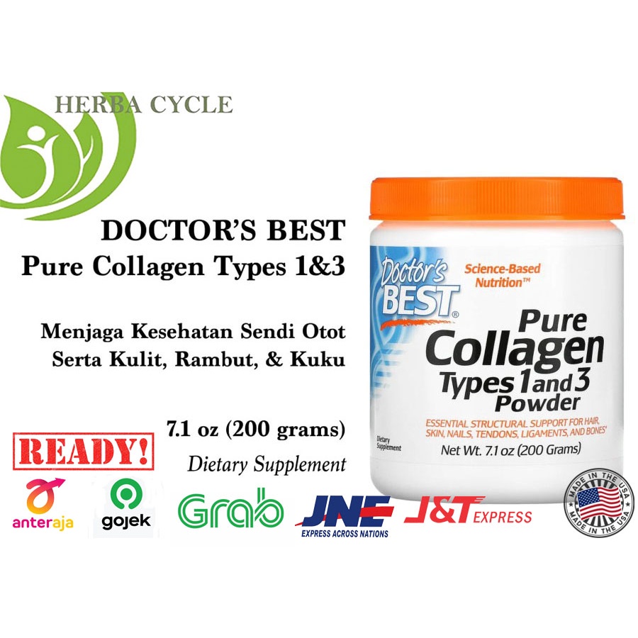 Jual Doctors Best Pure Collagen Types 1 and 3 Powder 200 g Best Pure ...