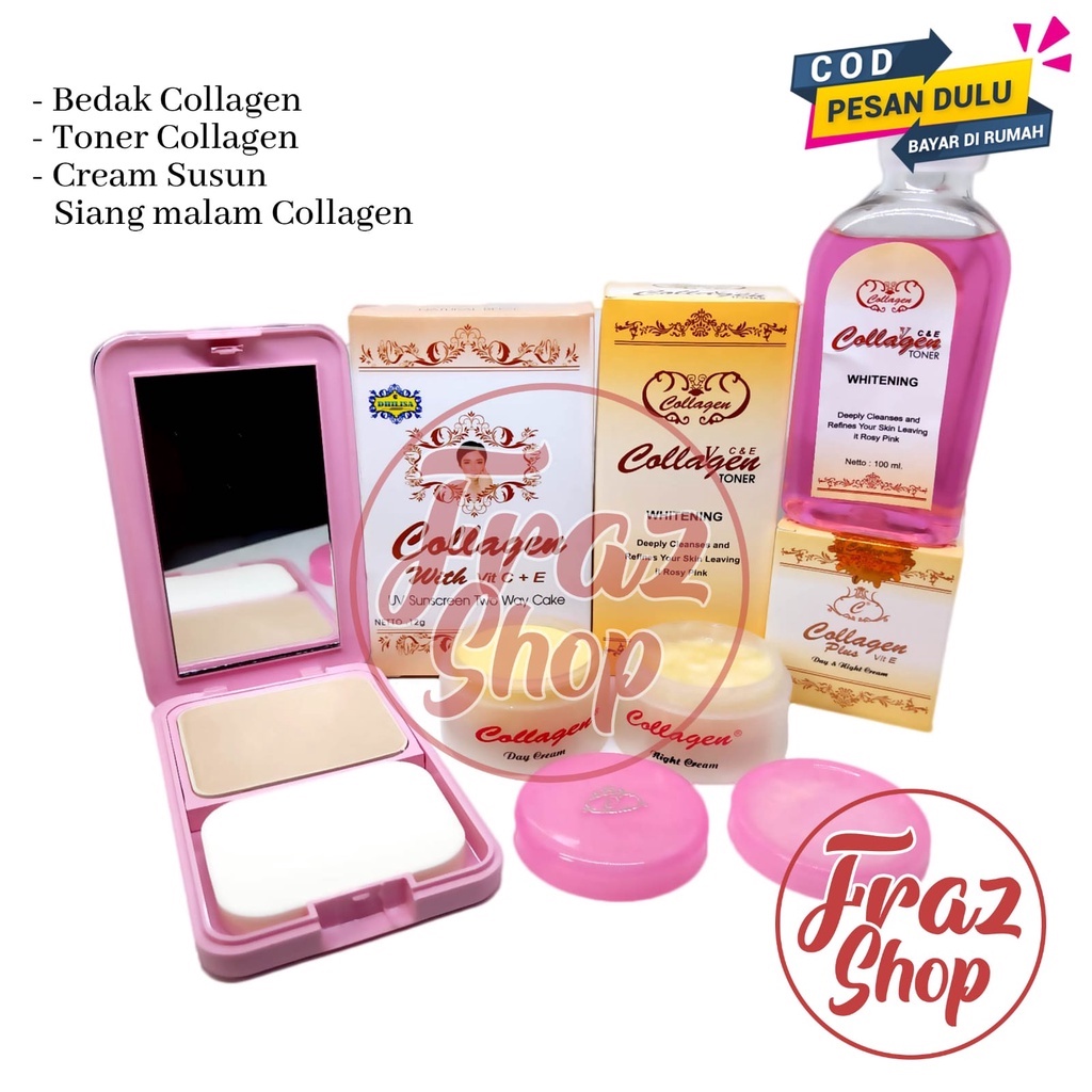 Jual Paket Pemutih Collagen ( Toner- Cream Susun Siang Dan Malam ...