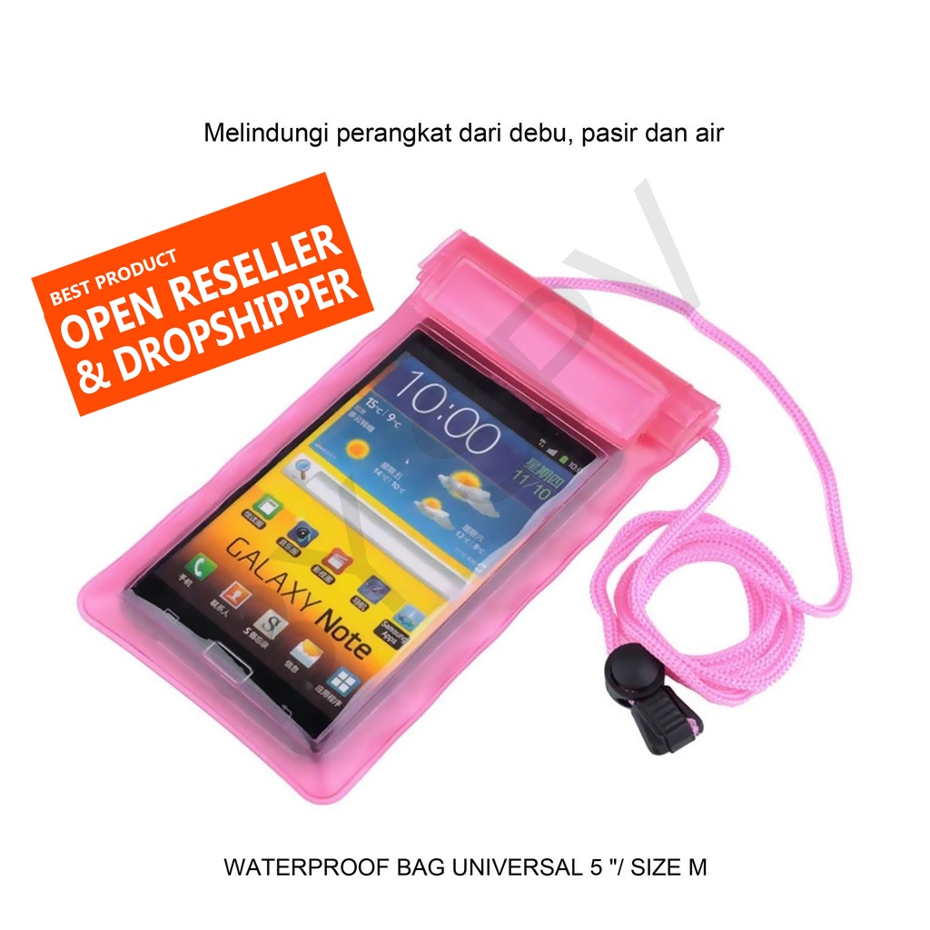 Jual WATERPROOF UNIVERSAL PELINDUNG HANDPHONE DI DALAM AIR UKURAN 5 ...