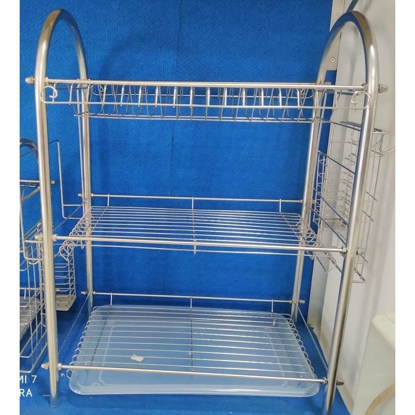 Jual Rak Piring / Tempat Piring Stainless Susun 3 | Shopee Indonesia