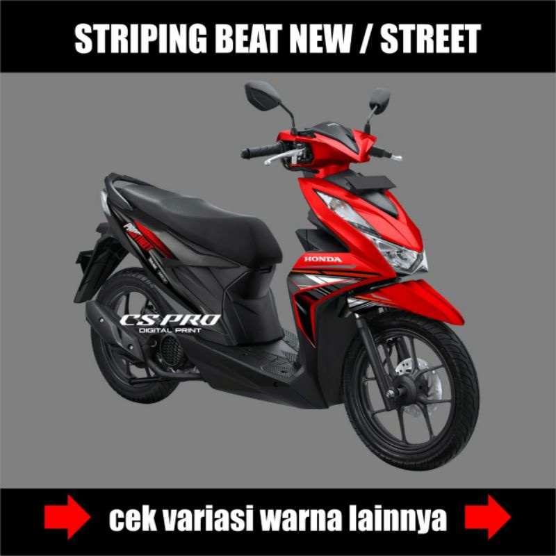 Jual Decal Striping Motor Beat New / Beat Deluxe / Beat Street / Beat ...