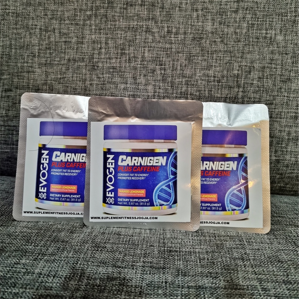 Jual EVOGEN CARNIGEN PLUS CAFFEIN 1 Serving Trial Pack Sachet (Fat Burner Stimulant) Pembakar ...