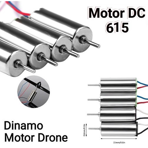 Jual Coreless 615 Brushed Motor Dinamo Dc 3.7v Micro Drone 6x15 Eachine ...