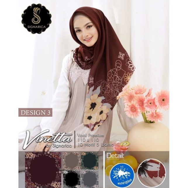 Jual jilbab segiempat signarica vinetta | Shopee Indonesia