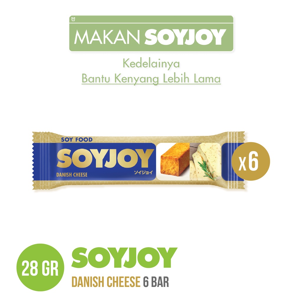 Jual SOYJOY Snack Bar Kedelai Danish Cheese 28gr - 6 Bar | Shopee Indonesia