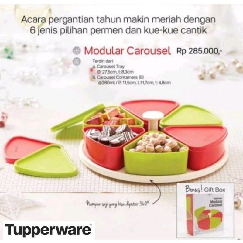Jual Tupperware Modular Carousel Tray & Container // Tempat Wadah ...
