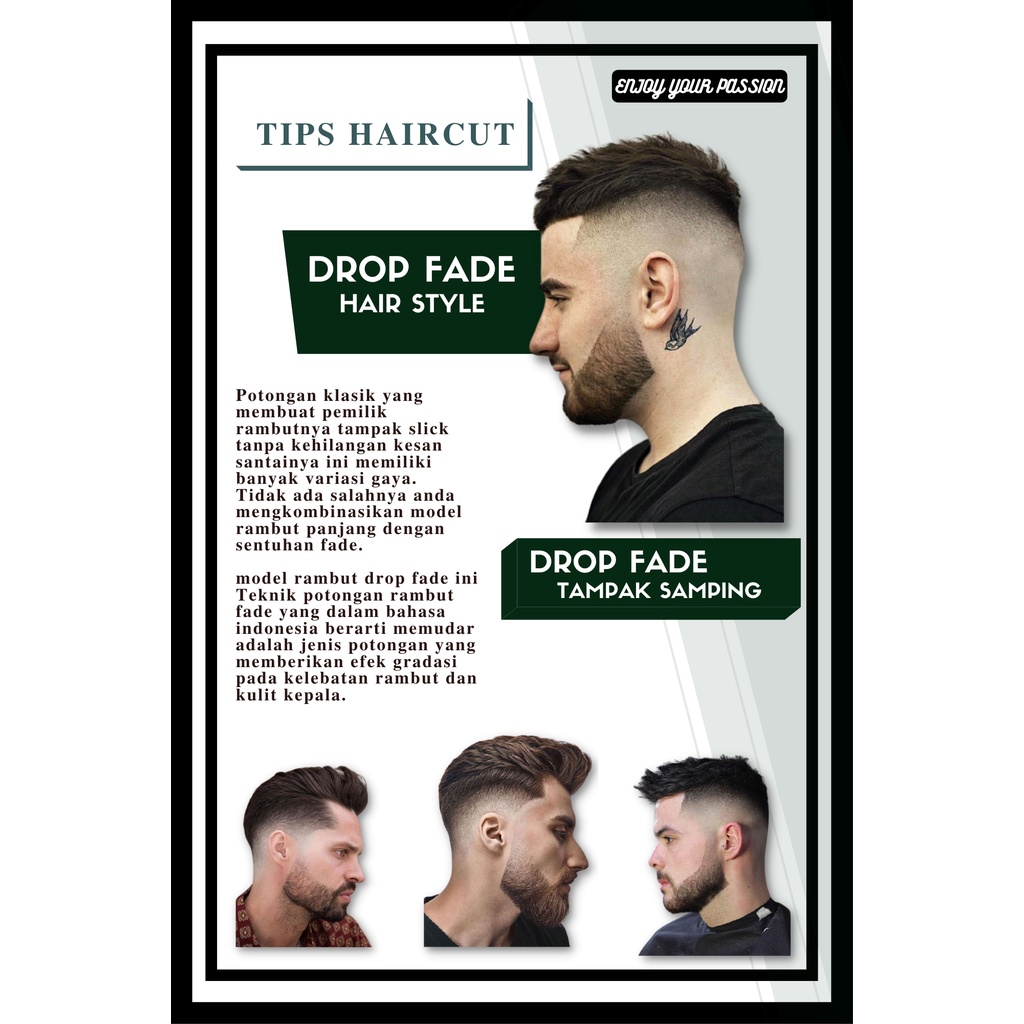 Jual poster hd - POSTER EDUKASI BARBERSHOP - poster pangkas rambut pria ...