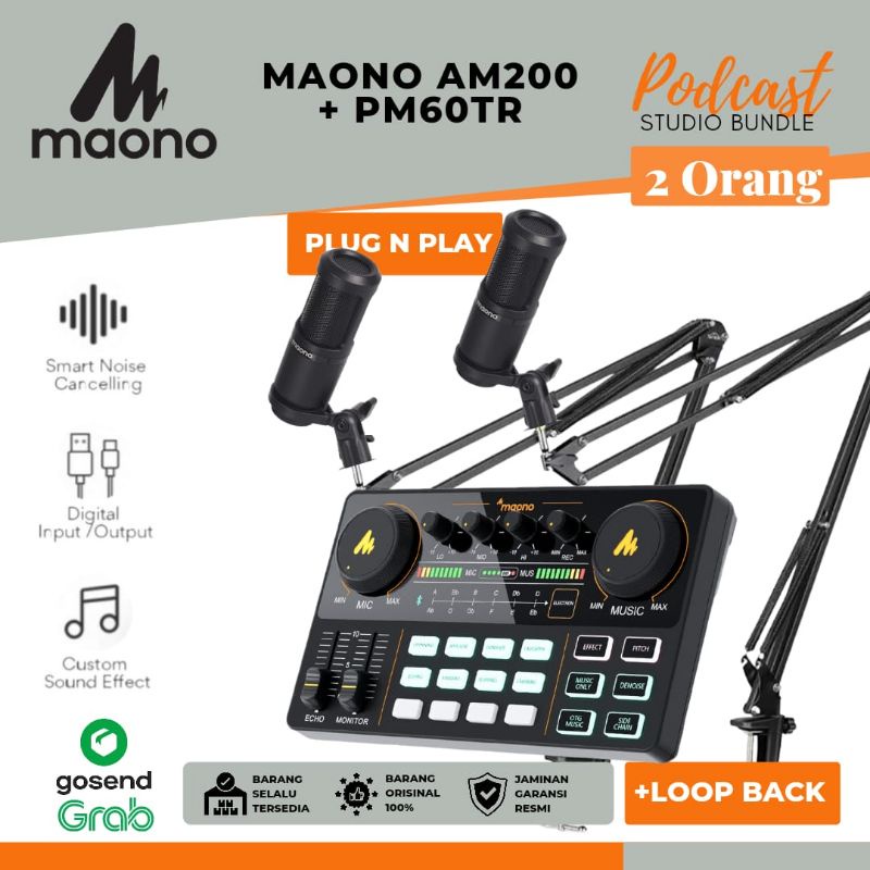 Jual PAKET MAONOCASTER AU-AM200 + MIC PM360TR + ARM STAND, PODCAST 2 ...