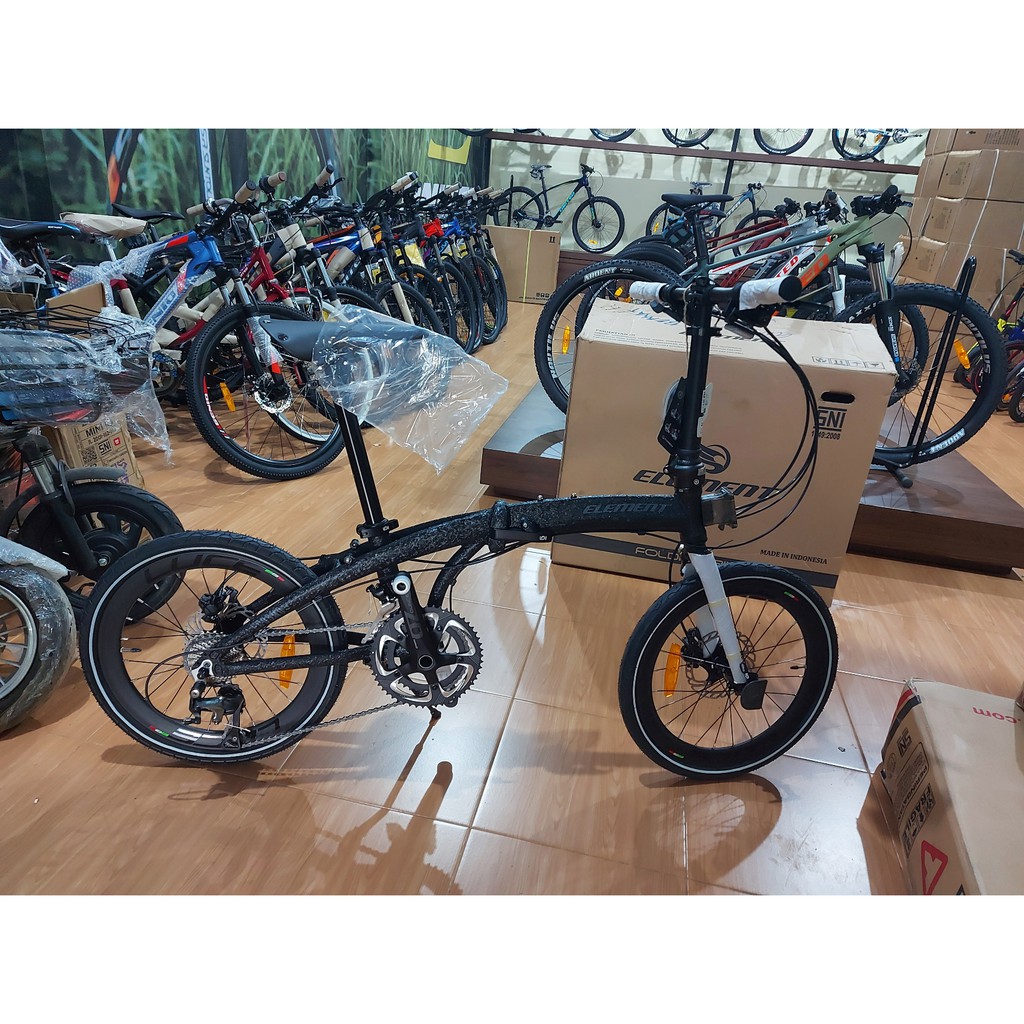 Jual Sepeda lipat 20 inch Element Ecosmo Z10 2021 Black Coral | Shopee ...