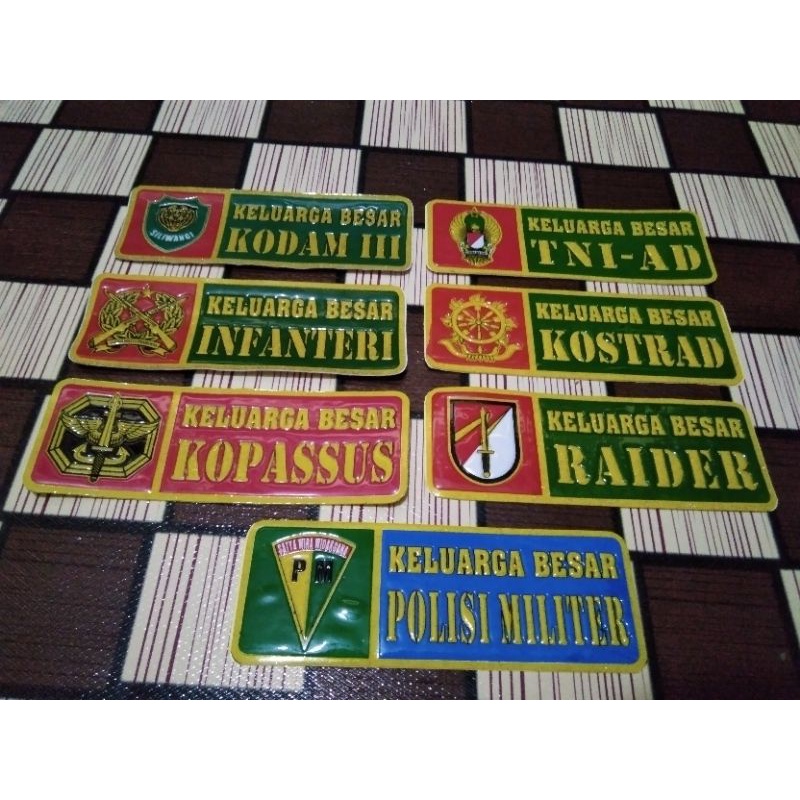 Jual Stiker Embos Panjang TNI_AD - Aksesoris Kendaraan Souvenir Craft ...