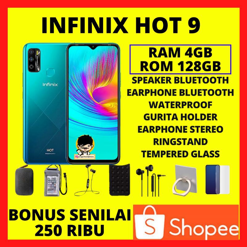 Jual INFINIX HOT 9 RAM 4GB INTERNAL 128GB GARANSI RESMI HP INFINIK HOT ...