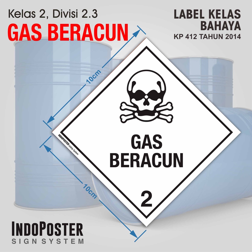 Jual Stiker IATA Label Kelas Material Bahaya Dangerous Goods - Gas ...