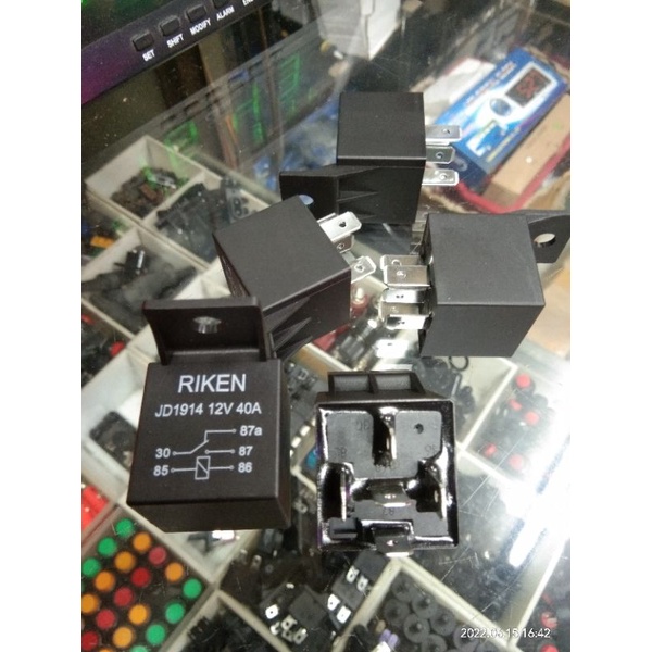 Jual Relay Klakson dc 12v 40a merek RIKEN relay 5pin | Shopee Indonesia