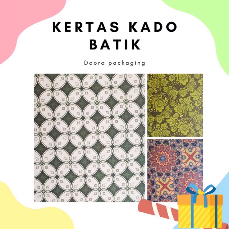 Jual KERTAS KADO & KARTU UCAPAN MOTIF BATIK | Shopee Indonesia