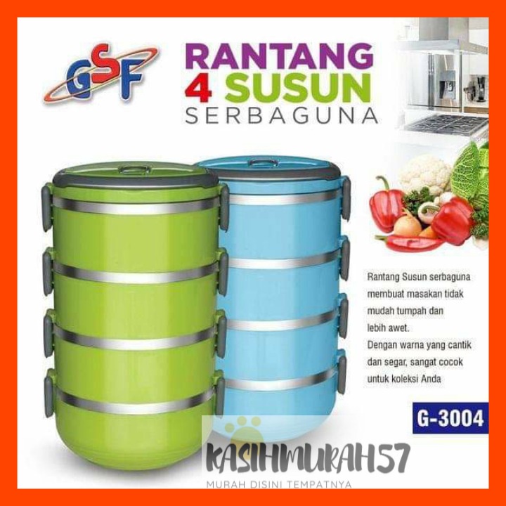 Jual RANTANG 4 SUSUN GSF STAINLESS 4 TINGKAT GSF RANTANG / KOTAK BEKAL ...