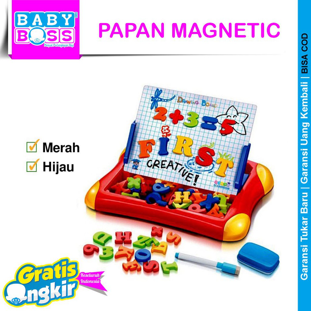Jual MAGNETIC LEARNING CASE DRAWING BOARD 2 IN 1/ MAINAN PAPAN TULIS ...