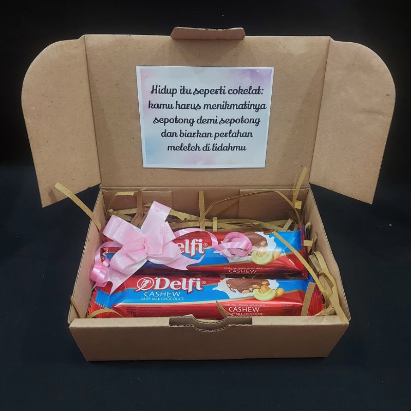 Jual hampers coklat gift box coklat box hadiah ultah gift set hampers ...