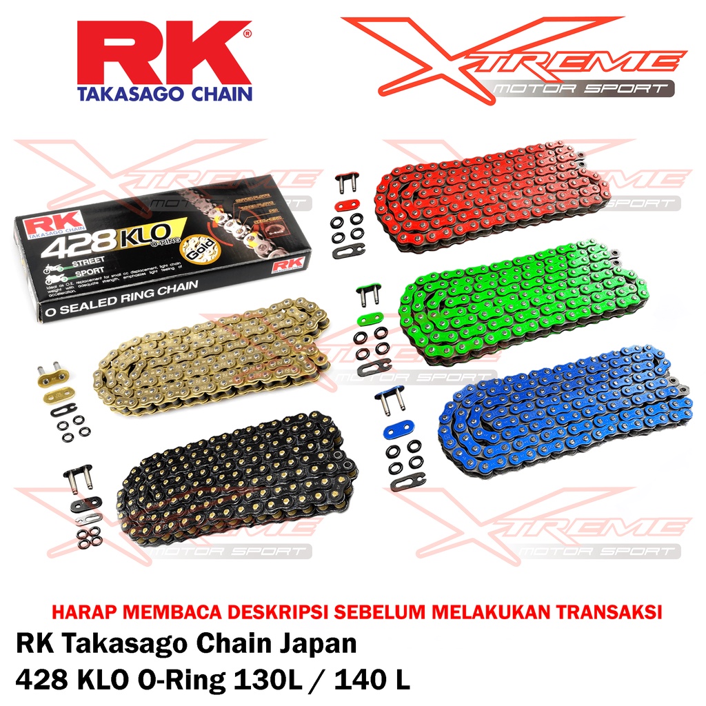 Jual Rantai RK Japan Chain 428 KLO O-Ring 130L Ninja 150 R R15 KLX 150 ...
