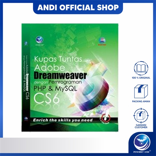Jual Penerbit Andi - Kupas Tuntas Adobe Dreamweaver dengan Pemrograman PHP dan MySQL CS6 ...