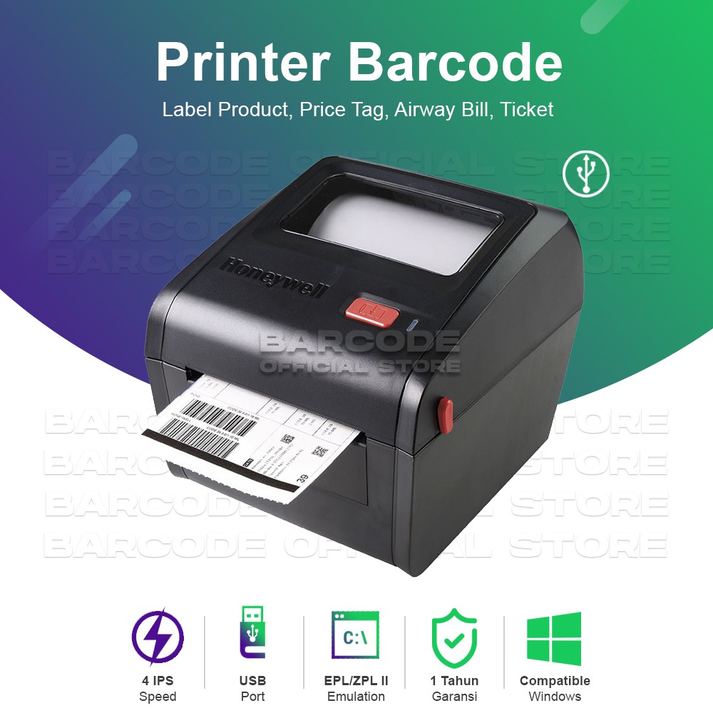Jual PRINTER BARCODE HONEYWELL PC-42D CETAK STIKER LABEL THERMAL | Shopee Indonesia