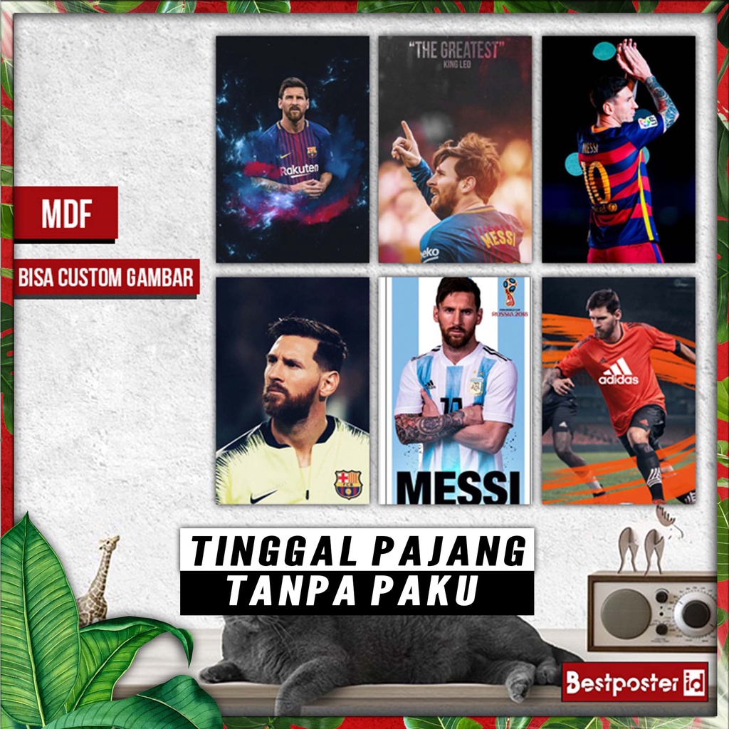 Jual Poster LIONEL MESSI Frame Kayu BOLA MDF02009 | Shopee Indonesia