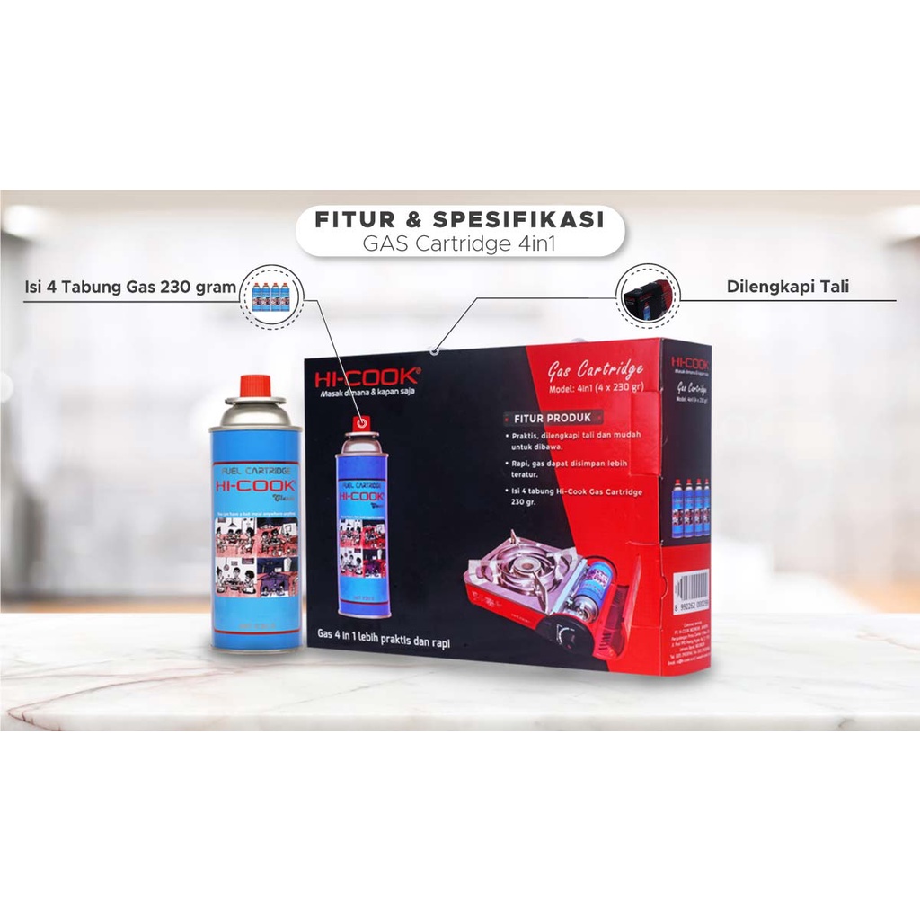 Jual Hi-Cook Gas Cartridge / gas portable 4in1 | Shopee Indonesia