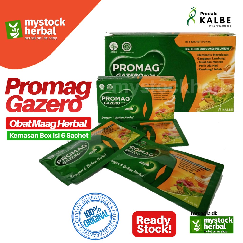 Jual Promag Gazero Obat Maag Herbal 1 Box isi 6 Sachet | Shopee Indonesia