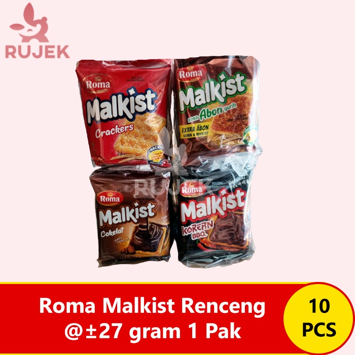 Jual Roma Malkist Crackers / Cokelat / Abon Renceng | Shopee Indonesia