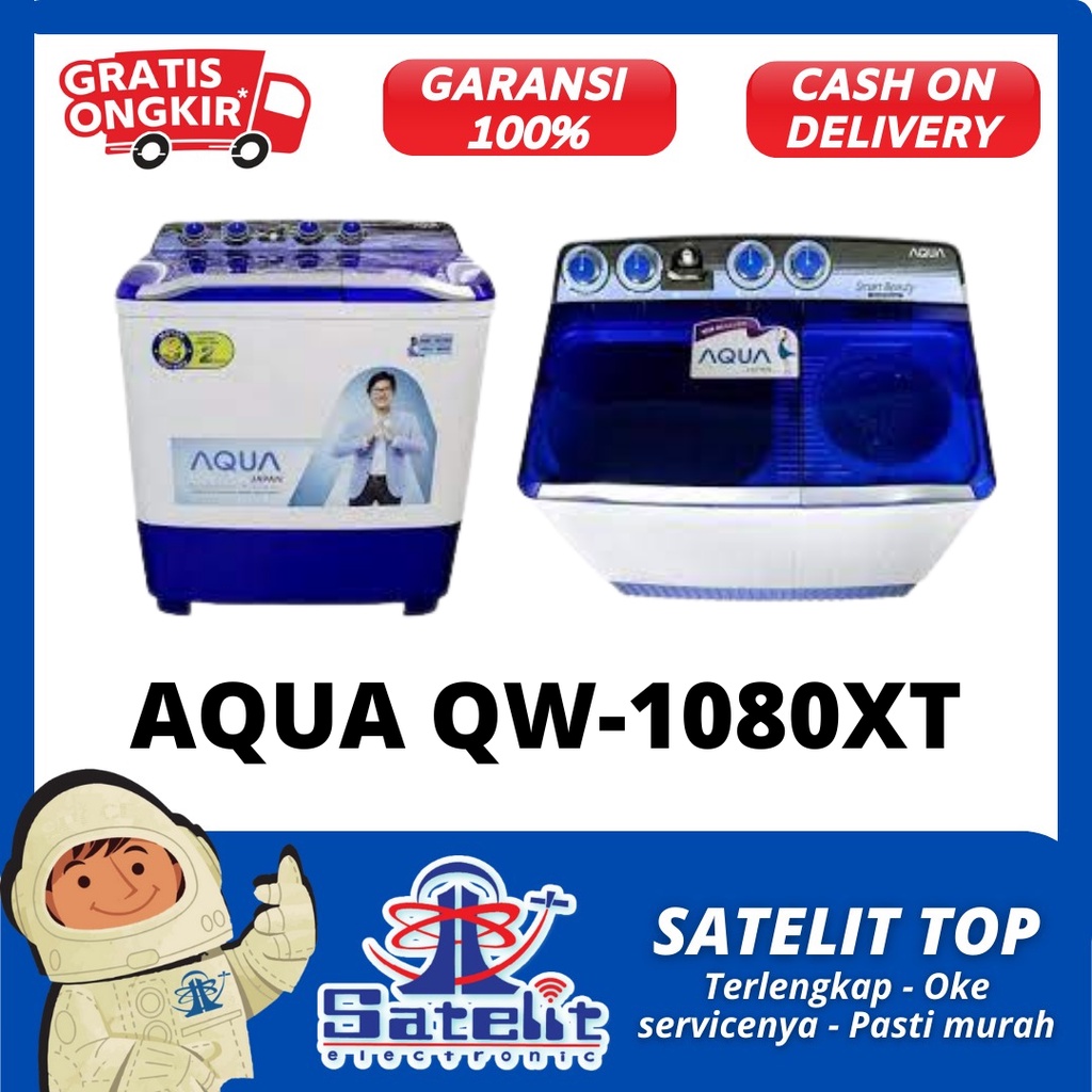 Jual MESIN CUCI / WASHING MACHINE / ALAT CUCI PAKAIAN AQUA QW-1080 XT ...