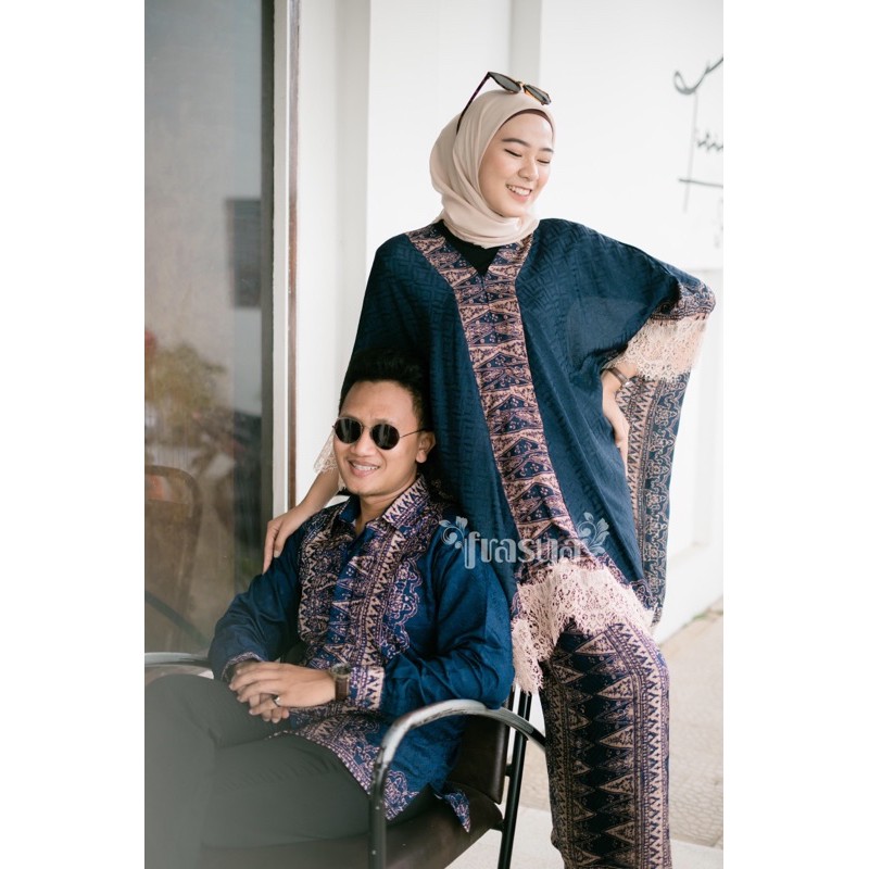Jual FRASYA BUTIK | Kebaya Kaftan Batik Viscose Set Swastika Lace Jupri ...