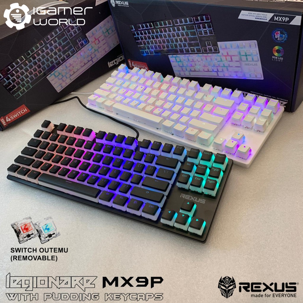 Jual Rexus Legionare MX9P / MX9 Pudding TKL Mechanical Gaming Keyboard ...