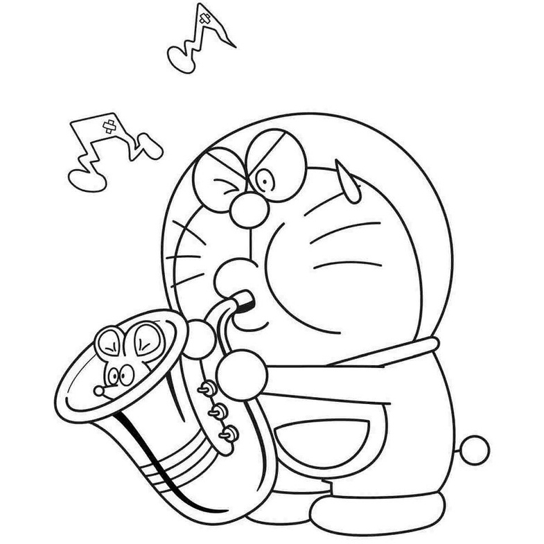 Jual Gambar Sketsa Mewarnai Tema Doraemon | Seketsa Lukis | Drawing ...