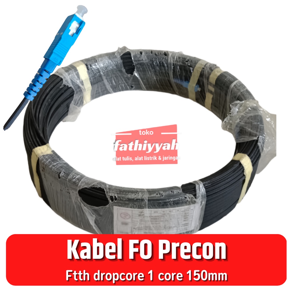 Jual Kabel Ftth Dropcore Precon Fiber Optik Simplex Single Mode 1 core 150 meter | Shopee Indonesia