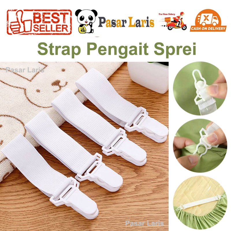 Jual Tali Karet Strap Pengait Sprei Jepitan Ujung Sudut Sprei Pengikat ...