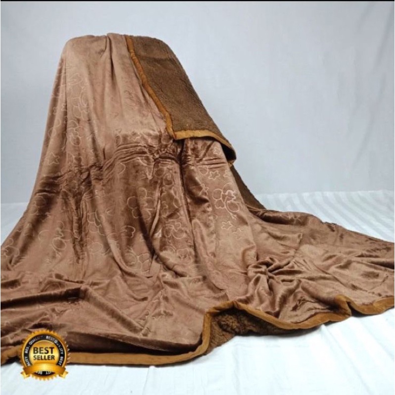 Jual selimut hotel polos embosse tebal 180x220 super lembut super tebal ...