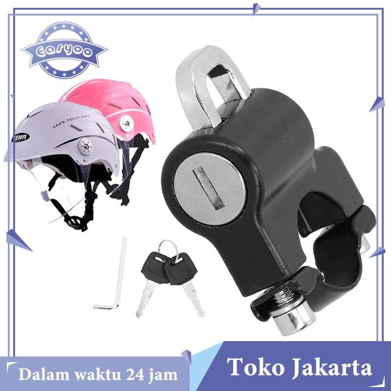 Jual Kunci Gantungan Helm Motor Aluminum Alloy Gembok Pengaman Helm ...