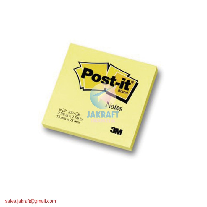 Jual Kertas Memo Post It 3M 654 Tempel Dinding Notes Yellow Asli 76 mm ...