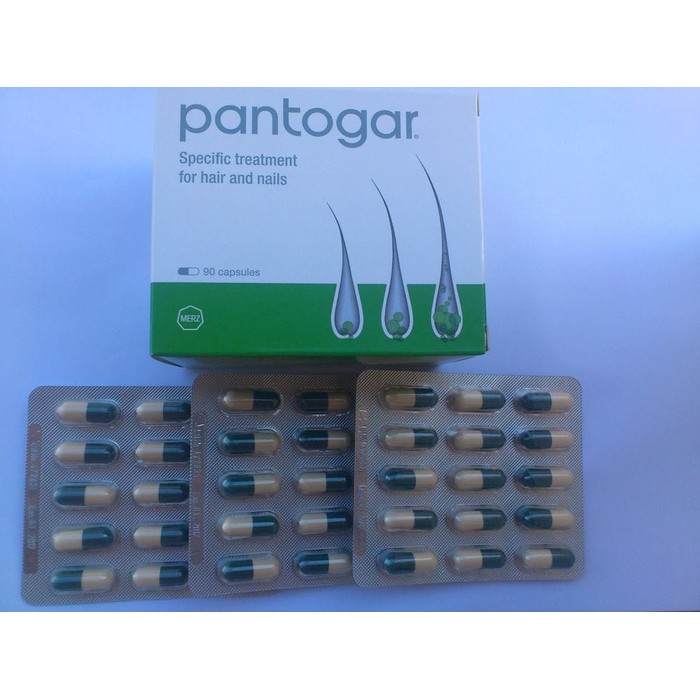 Jual Pantogar Penumbuh Rambut Hair and Kuku Nails Tablet Subur Botak ...