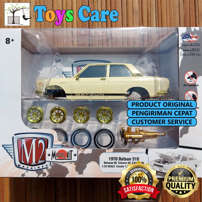 Jual M2 MACHINE CHASE CAR SKALA 24 MODEL KIT AUTO JAPAN 1970 DATSUN 510 ...